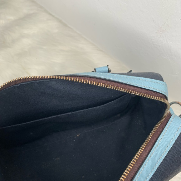Coach | Bags | Coach Dark Blue And Sky Blue Satchel | Poshmark